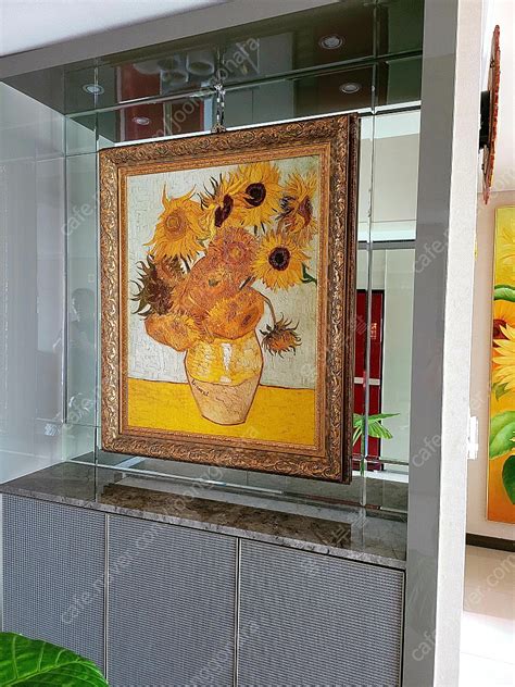 복 들어오는 재물운 좋은 대형 풍수 해바라기 그림 두점 인테리어소품 중고나라