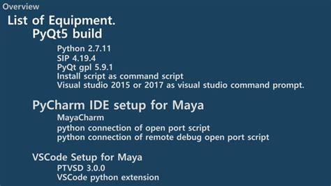 Python Maya 2018 Setup Note Ppt