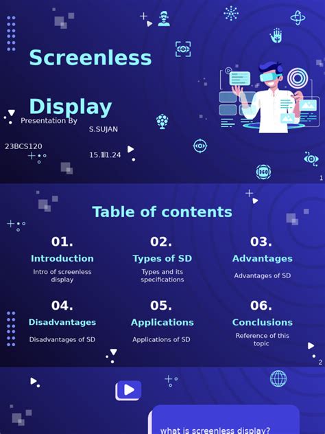 Screenless Display Pdf Augmented Reality Computing