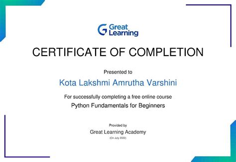 Kota Lakshmi Amrutha Varshini On Linkedin I Have Completed My