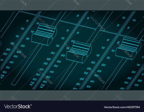 Sliders Or Faders Control Board Royalty Free Vector Image