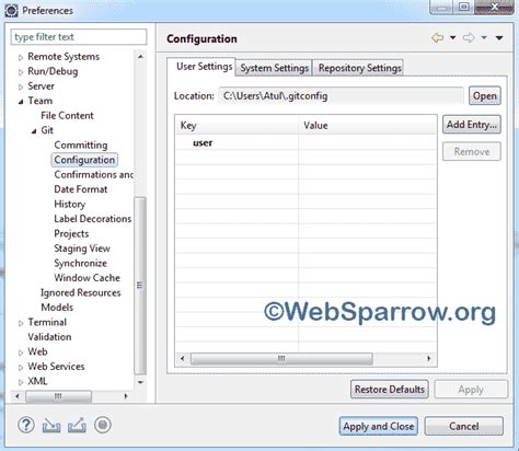 How To Change Default Author And Committer In Eclipse Git Plugin