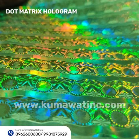 Holographic Laser Printing Dot Matrix Hologram Sticker For Security