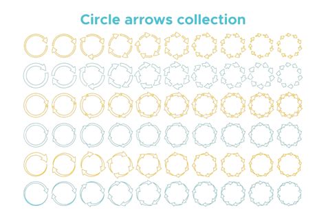 Arrow Set Vector Hd Png Images Contour Circle Arrows Set Vector