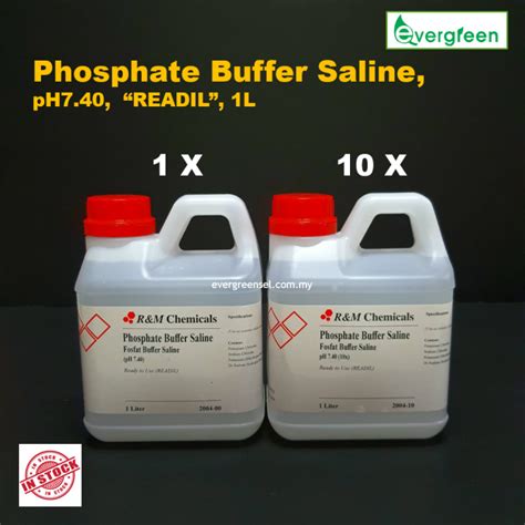Phosphate Buffer Saline Ph7 40 1x And 10x Readil 1l For Laboratory Use Ready Stock