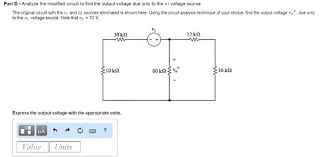 Solved Part D Analyze The Modified Circuit To Find The