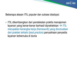 Pengenalan Mata Kuliah Pengantar Itil Framework PPTX
