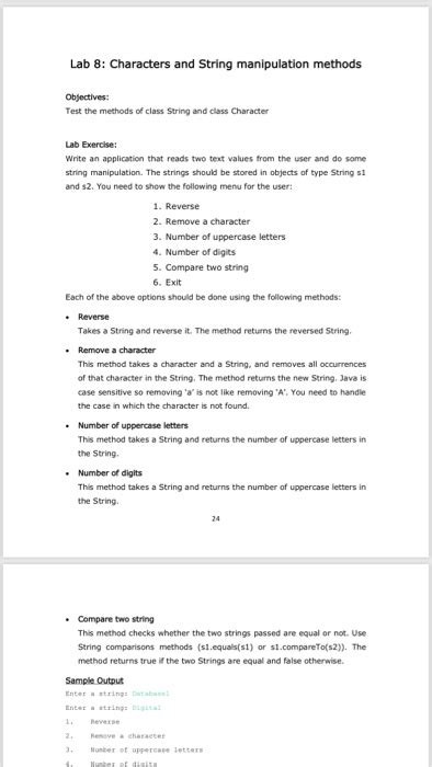 Solved Lab 8 Characters And String Manipulation Methods