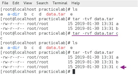 tar command examples in linux