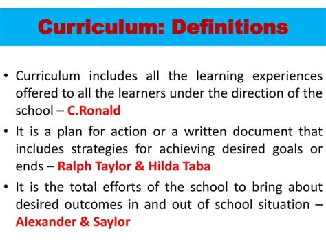 Curriculum Meaning Definitions Curriculum Vs Syllabus Pptx