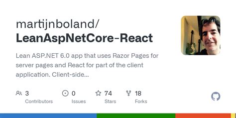 GitHub Martijnboland LeanAspNetCore React Lean ASP NET 6 0 App That Uses Razor Pages For