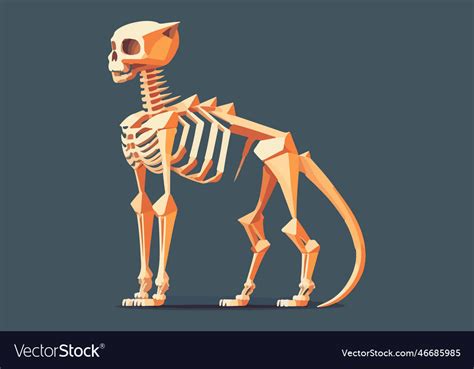 Cat Skeleton Royalty Free Vector Image Vectorstock