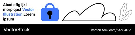 Cloud Storage Security Lock Data Royalty Free Vector Image