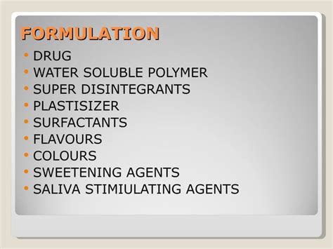Fast Dissolving Oral Films Ppt Dental Health Diseases And Conditions