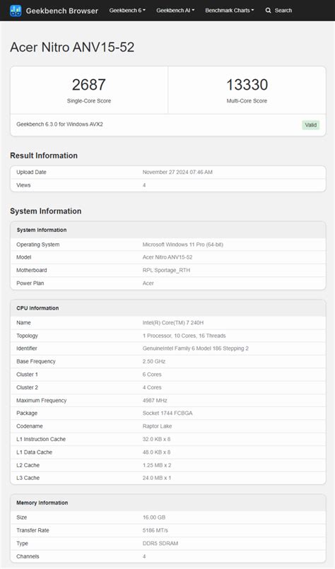 Intel S Core Core H Spotted On Geekbench Both CPU And IGPU Benchmarked Multiple Times