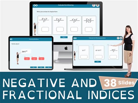 Negative And Fractional Indices Interactive Maths Lesson And