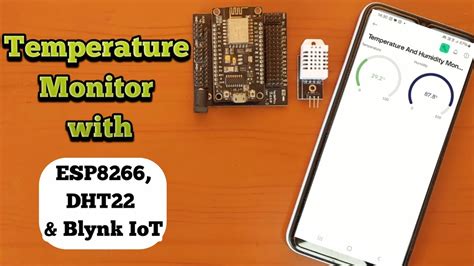 Temperature And Humidity Monitor Using Esp8266 Dht22 Blynk Iot Blynk