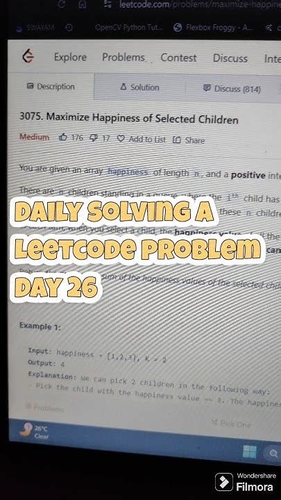 Leetcode 3075 Day 26 Daily Solving A Leetcode Problem Coding Leetcode