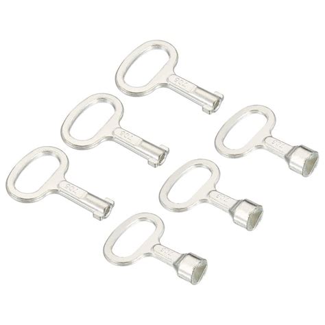 Patikil Triangle And Key Shape Socket Spanner Key 6 Pack Metal Gas Water Meter Key Wrench For