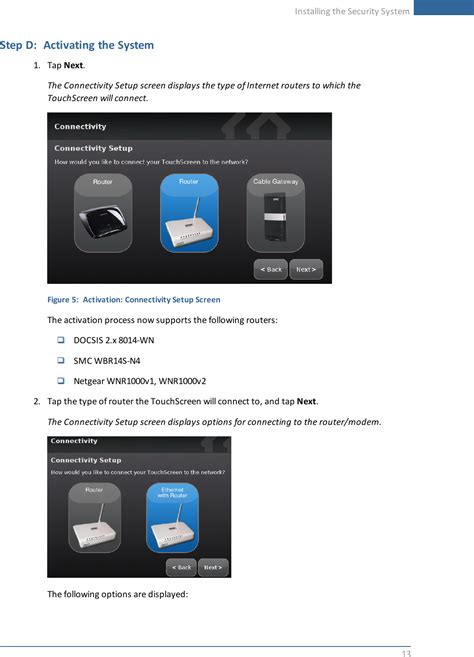 Technicolor Connected Home Usa Tca Touch Screen Alarm Panel User Manual Home Installation Guide