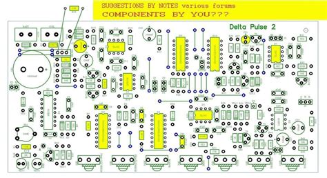 Metal Detector Layout With Yellow And Blue Components