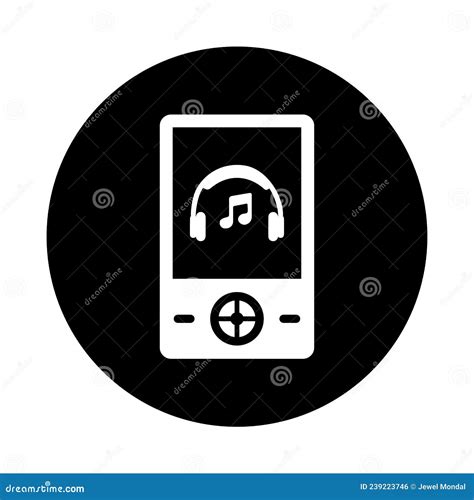 MP Player Icon Black Vector Sketch Stock Vector Illustration Of Phone Video
