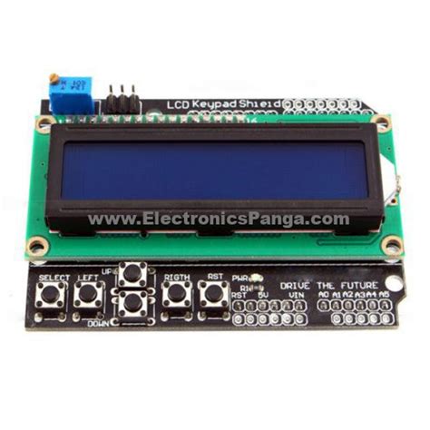 1602 LCD Board Keypad Shield Blue Backlight For Arduino Duemilanove Robot Star International