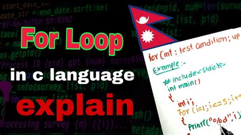 For Loop In C Programming Basic Concept For Loop Explain In Nepali Forloop Cprogramming