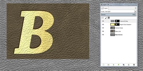 Texture Gimp Making Sunken Relief Lettering Gold On Textured