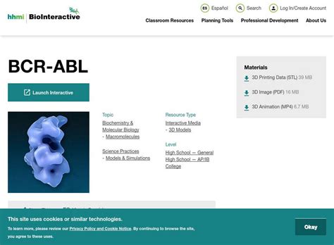 Hhmi Bio Interactive Bcr Abl Abl Kinase Domain Interactive For 9th 10th Grade Lesson Planet