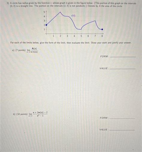Solved 3 A Circle Has Radius Given By The Function R Whose