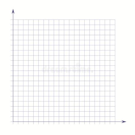 Grid Paper Mathematical Graph Cartesian Coordinate System With X Axis Y Axis Stock Vector