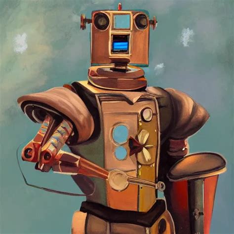 Painting Of Bortlap The Robot Bard Dnd Stable Diffusion Openart