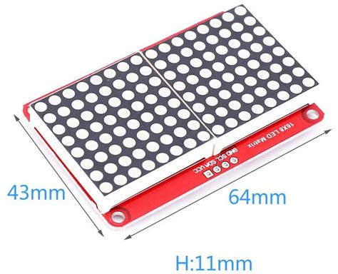 Led Dot Matrix Display Module Lattice Screen Dc 33v 5v Ht16k33 Driver