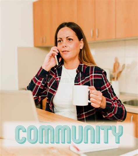 Text Sign Showing Community Business Overview Specific Population With A Common Characteristics