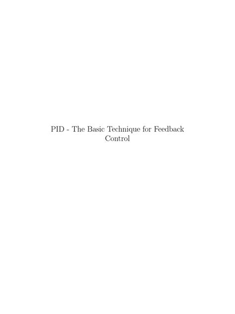probably the best simple pid tuning rules in the world pdf control