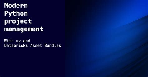 modern python project management with uv and databricks asset bundles
