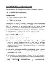 Modeling Exponential Growth Of Cancerous Cells Course Hero