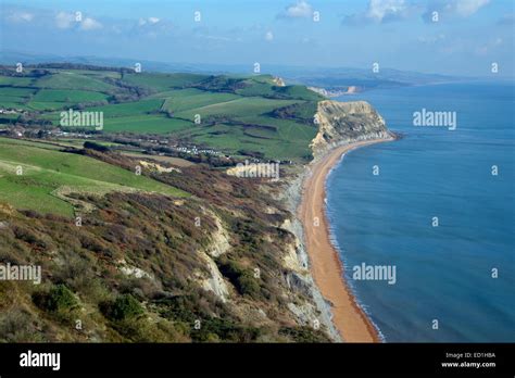 The Jurassic Coast With Branscombe Beach And South Devon Coast And