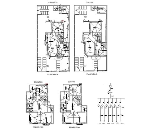 Electrical Installation Of A Building Structure 2d View Layout File In