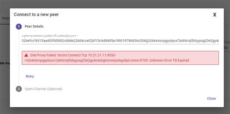 Rtl Connecting Error Dial Proxy Failedttl Expired · Ride The Lightning
