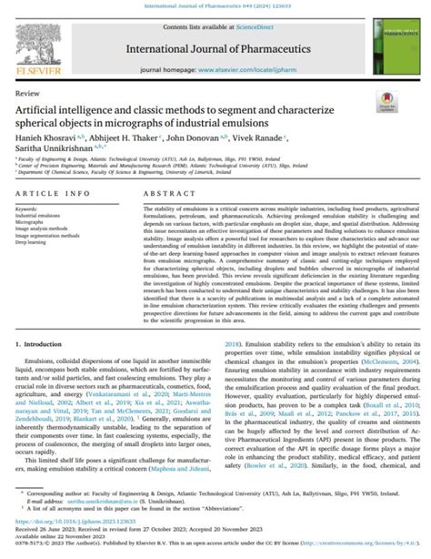 Artificialintelligence Machinelearning Segmentation Emulsion… Hanieh Khosravi