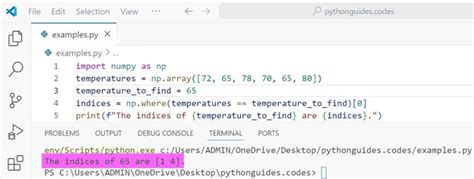 How To Find The Index Of An Element In An Array In Python