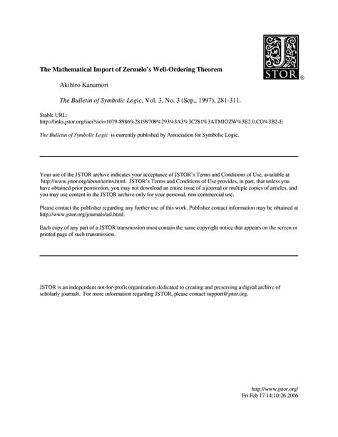 pdf the mathematical import of zermelo s well ordering theorem