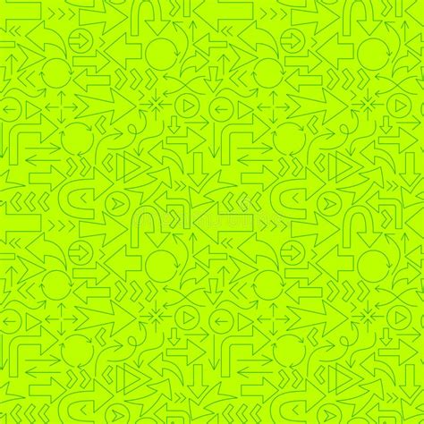 Arrow Direction Line Seamless Pattern Stock Vector Illustration Of Curve Design