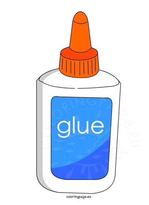 School Glue Clipart Image Coloring Page