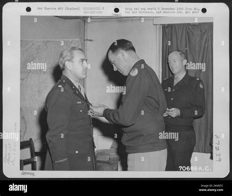 Colonel Wright Attached To Hdq 1st Bomb Division Is Presented An