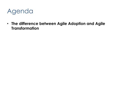 Exploring Agile Transformation And Scaling Patterns Ppt
