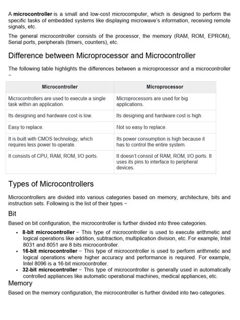 microcontroller pdf