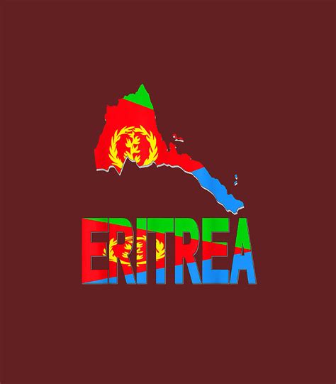 Love Eritrea With Eritrean Flag In Eritrea Map Eritrea Pride Digital Art By Yosheya Nafas Fine